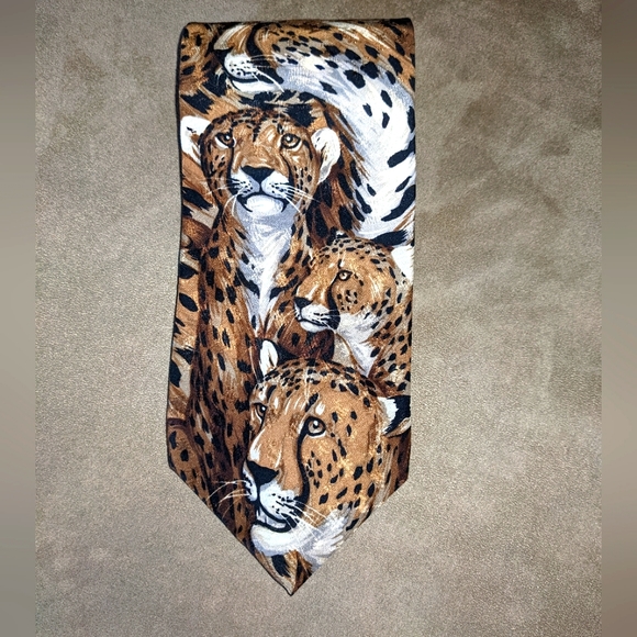 Wwf | Accessories | Vintage 993 World Wildlife Fund Mens Cheetah Tye ...